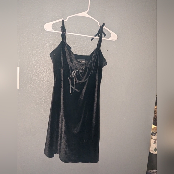 Dolls Kill | Dresses | Dolls Kill Current Mood Black Velvet Dress ...